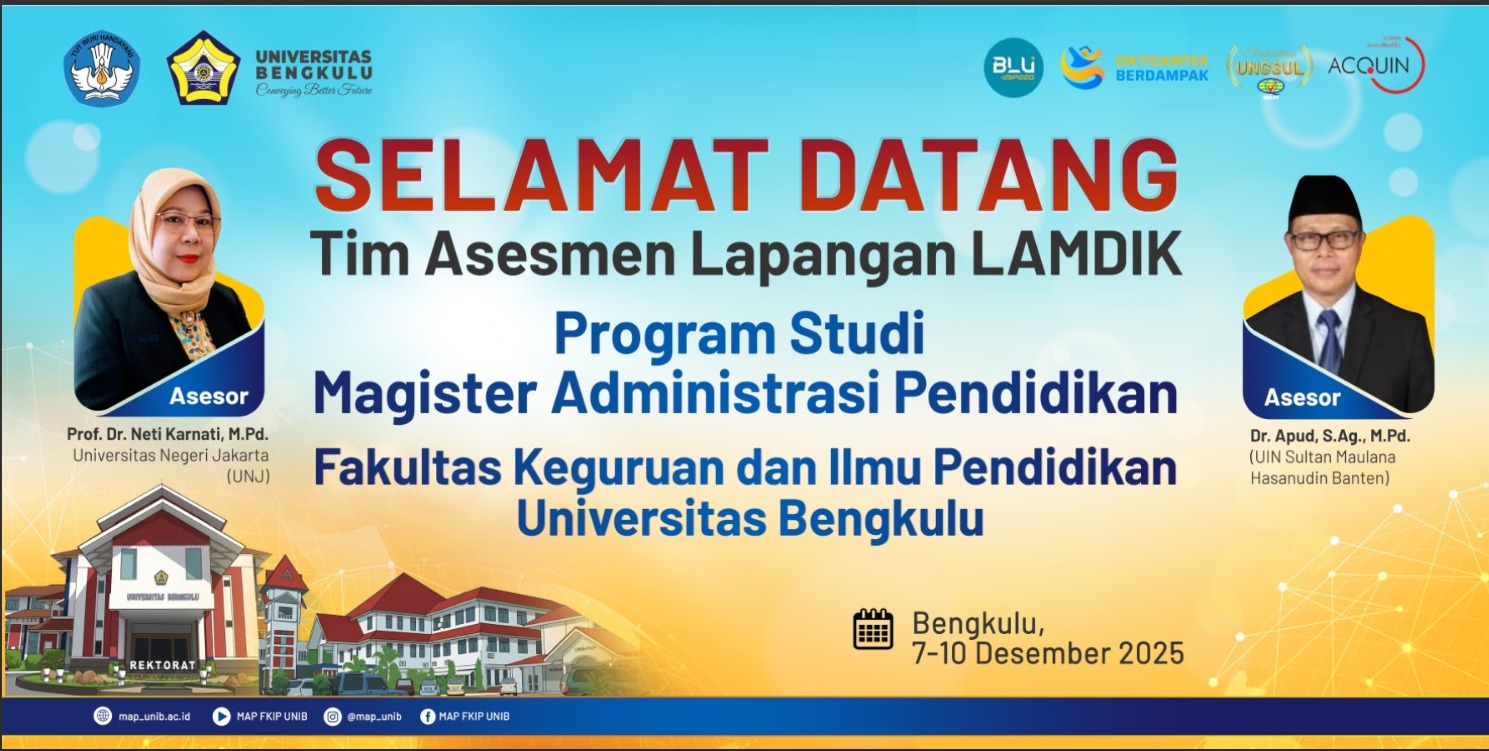 Spanduk akred – Magister Administrasi Pendidikan FKIP UNIB